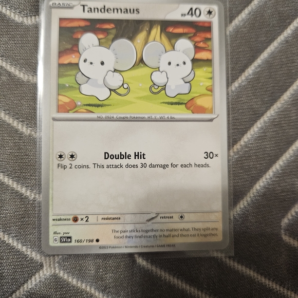 Pokemon | Games | Pokemon Tandemaus Card White And Gray | Poshmark